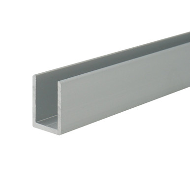 Satin Anodized Aluminum Deep U-Channel for 3/8" Glass 95" | Wholesale ...