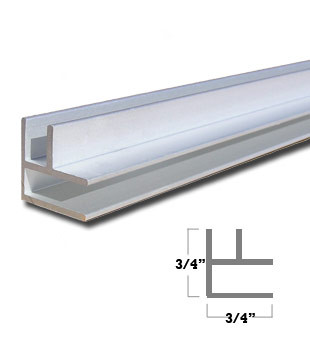 Brite Anodized Aluminum Mirror Corner Extrusion 95" Long | Wholesale ...