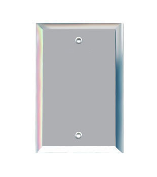 Single Blank Glass Mirror Outlet Cover Plate | Wholesale Glass & Supplies
