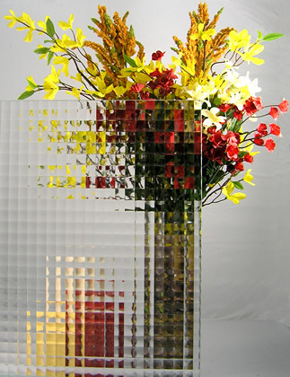 WG89 Cross Reeded Sample (4"x4") | Wholesale Glass & Supplies