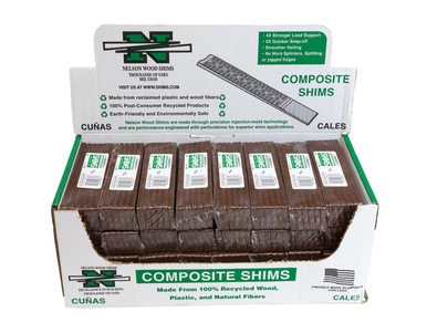 8" Lined Composite Shims (Case of 384 Shims) | Wholesale Glass & Supplies