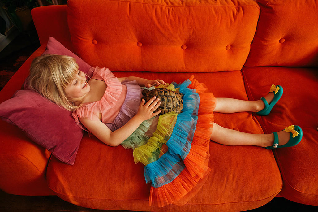 Rainbow Ruffles Colorful Dress for Girls