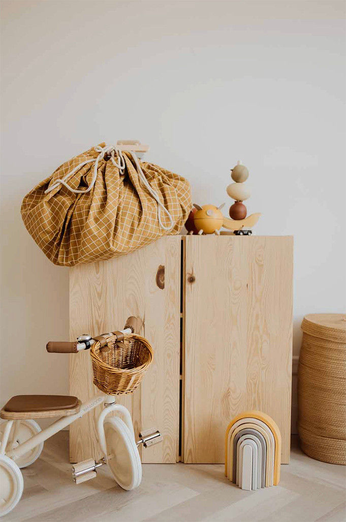 Organic Grid Mustard Storage Bag