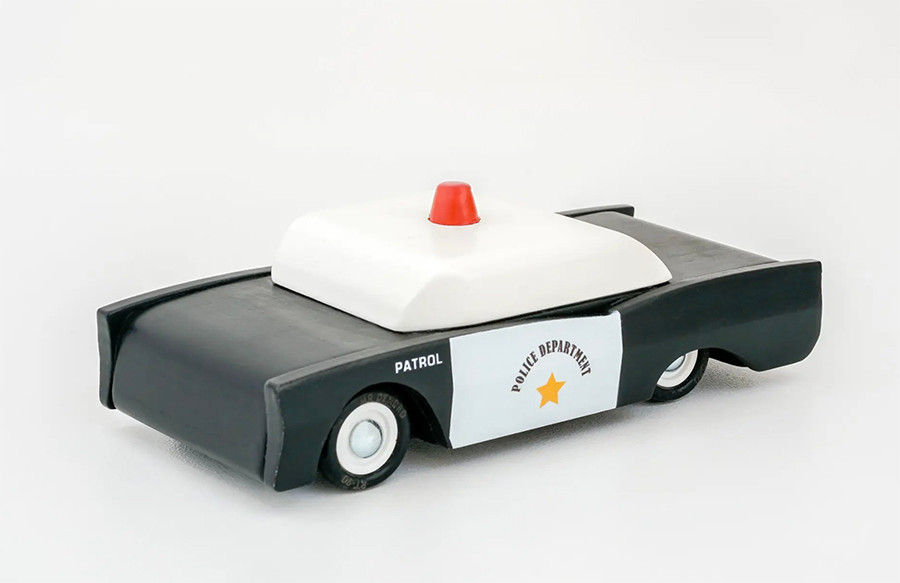 Wooden handmade police toy car - Police Patrol