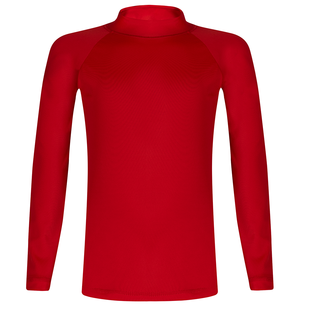 KRIO + COLOR Shades of Red Rash Guard Shirt for Boys