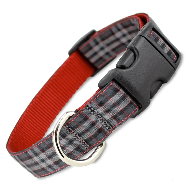 Plaid Dog Collar, Flower of Scotland Tartan, Quick Release Collar