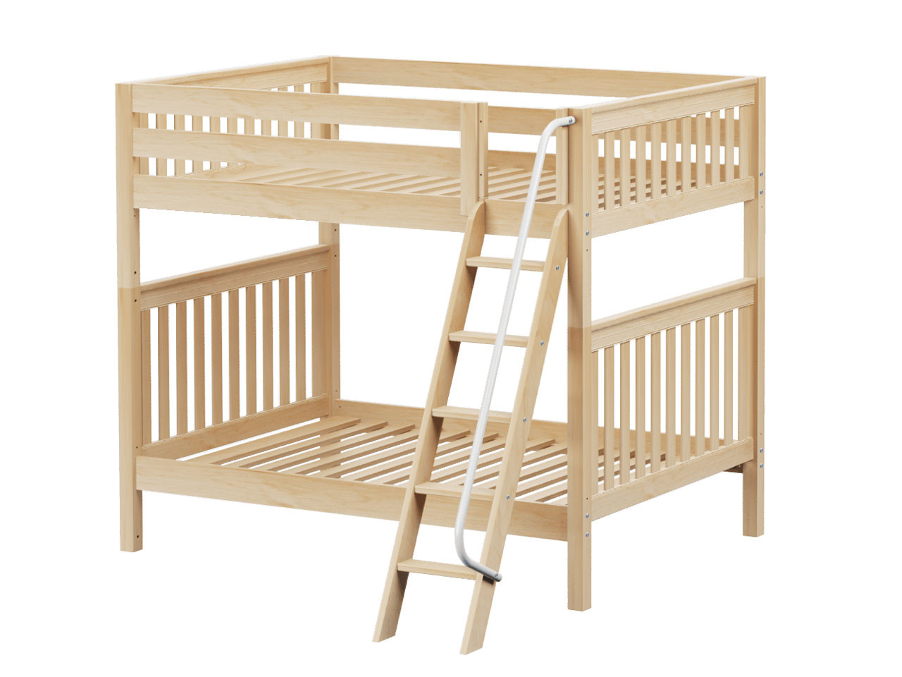 Maxtrix High Bunk Bed w/Angled Ladder, Full/Full - Bedroom Source