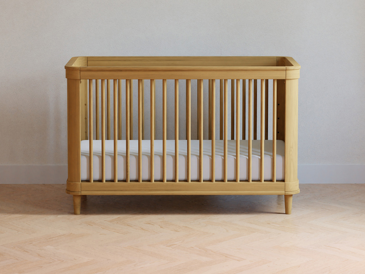 Marin 3-In-1 Convertible Crib - Honey/Honey Cane