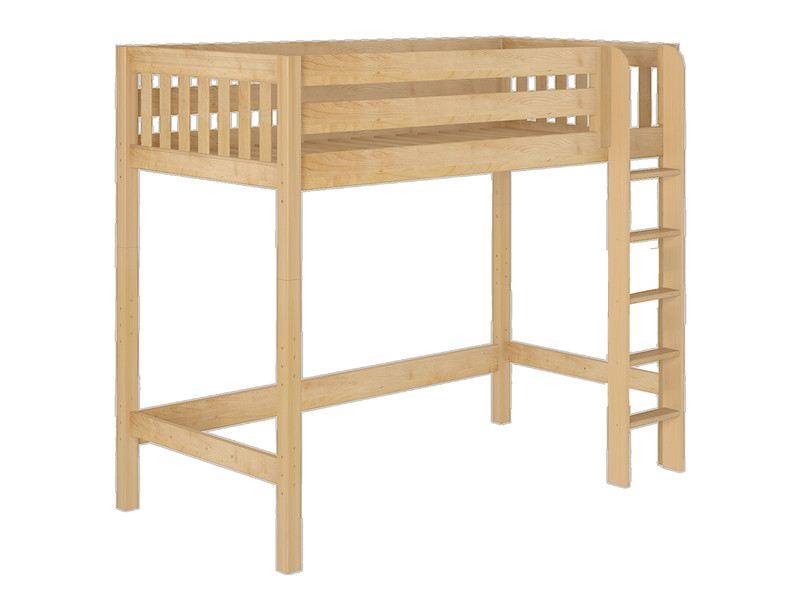 Maxtrix High Loft Bed w/Straight Ladder, Twin - Bedroom Source