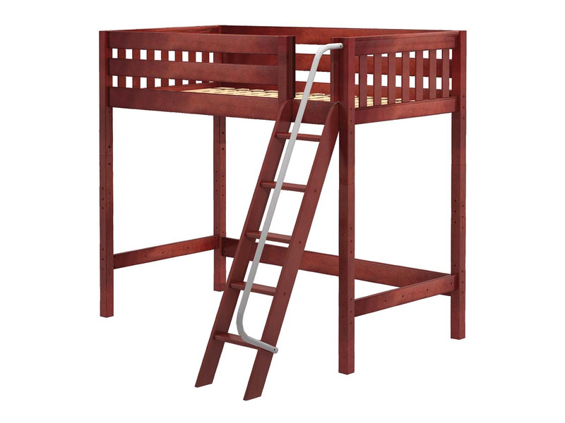 Maxtrix High Loft Bed w/Angled Ladder, Twin - Bedroom Source