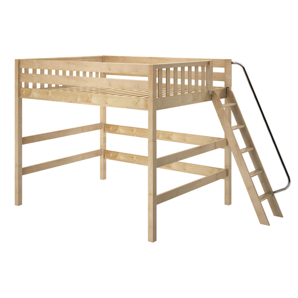 Maxtrix High Loft Bed w/Angled Ladder, Queen - Bedroom Source