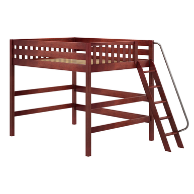 Maxtrix High Loft Bed w/Angled Ladder, Queen - Bedroom Source