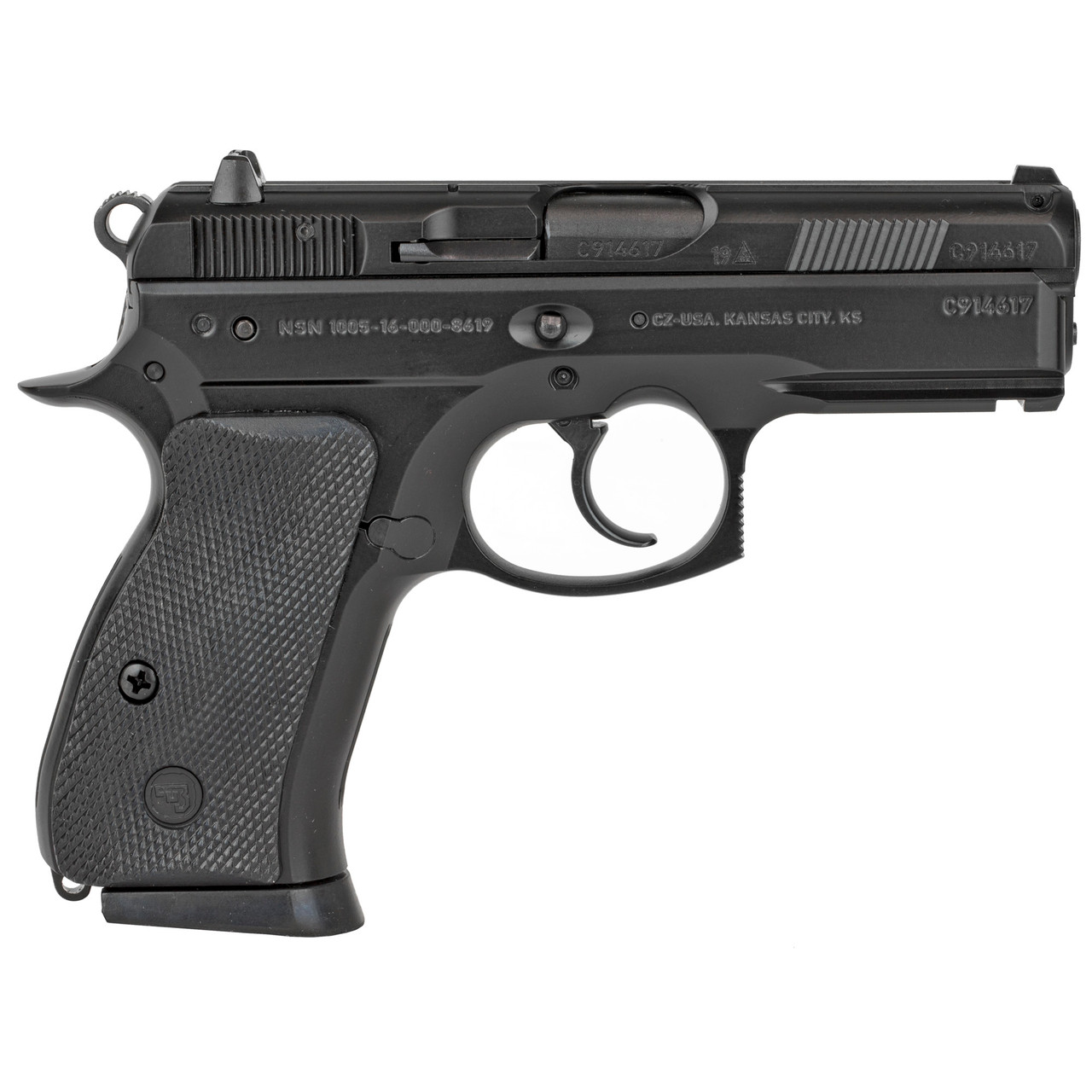 CZ 75 P-01 9mm Compact Pistol with Decocker – Black Aluminum Frame, 15 ...