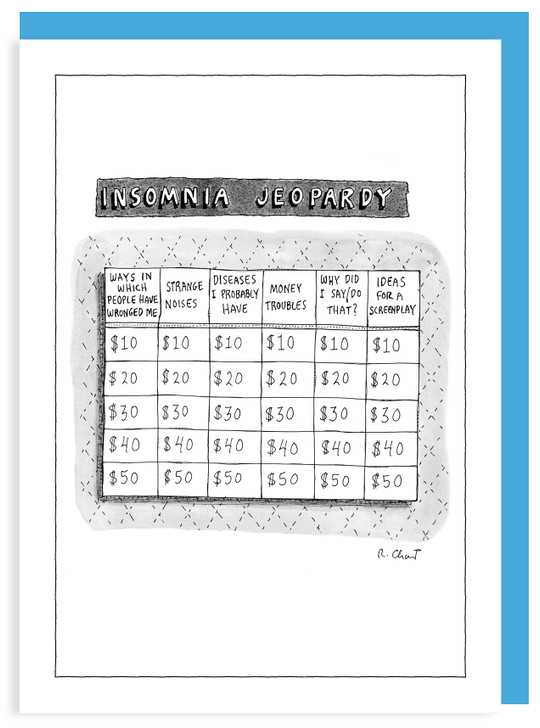 V Insomnia Jeopardy 5 X 7 Nyer Cartoon Card Nelson Line
