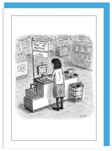 (V) SELF CHECKOUT- 5x7 NY'ER CARTOON CARD - Nelson Line