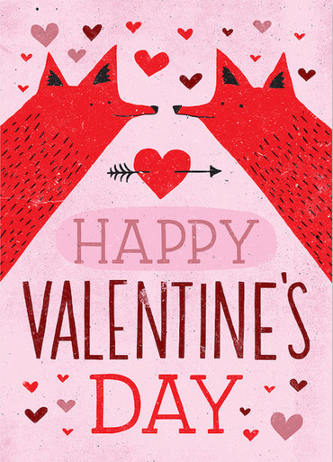 Foxy Valentine - Valentine's Day | Love Greeting Card | Nelson Line ...