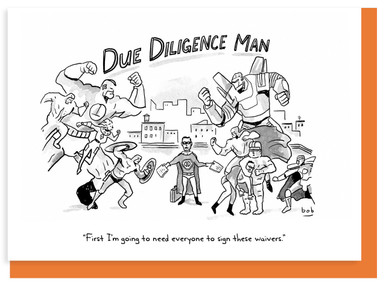 DUE DILIGENCE MAN - 5 x 7" CARTOON COLLECTION - Nelson Line