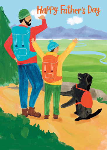 HIKING DAD - 5 x 7" FATHER'S DAY CARD - Nelson Line