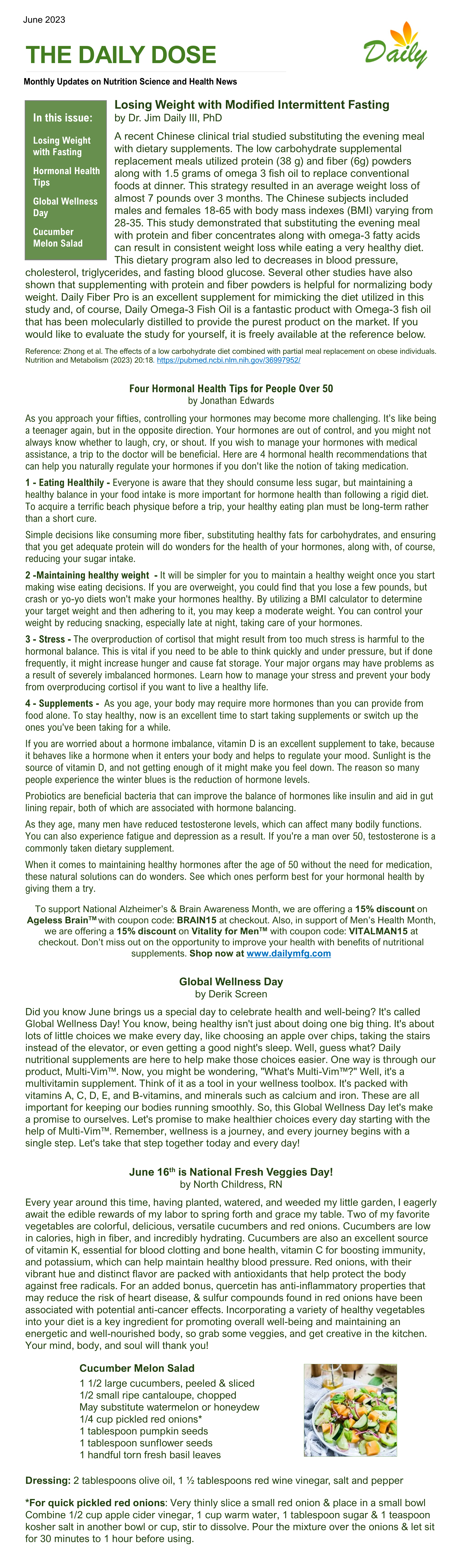 June 2023 THE DAILY DOSE - Daily Manufacturing