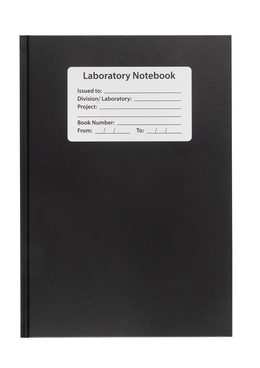 Lab Notebook 128pg Grid Black Lab Coat Co