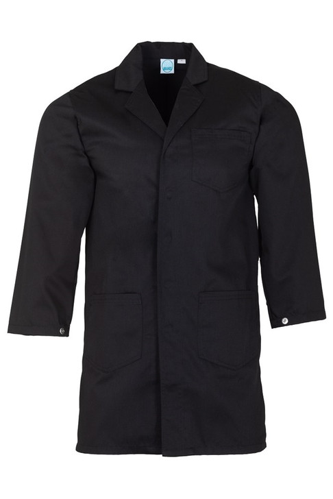 Black Lab Coat | Classic Fit Unisex Lab Coat