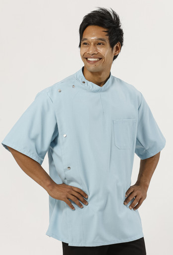 Stud Front Light Blue Dental Jacket | Unisex Dental Jacket