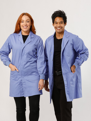 Knit Cuff Lab Coat - Lilac - Lab Coat Co