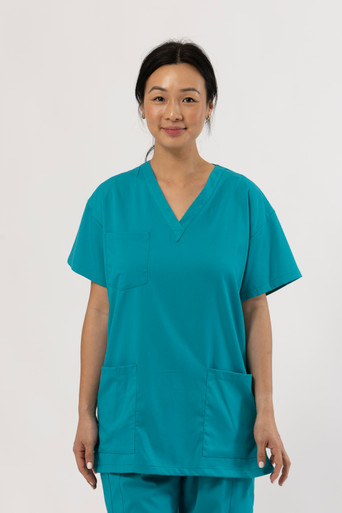 Comfort Scrub Top Teal - Lab Coat Co