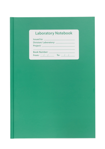 Lab Notebook 128pg Lined Green - Lab Coat Co