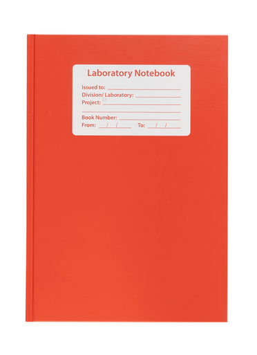 Lab Notebook 128pg Grid Red - Lab Coat Co