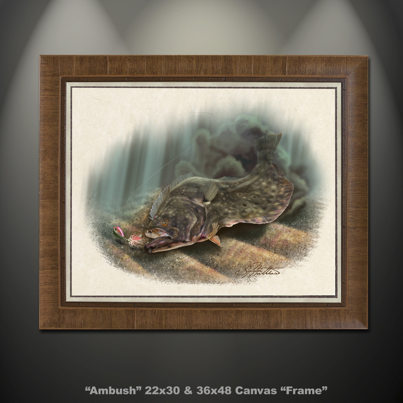 Ambush (Fluke, Flounder, Summer Flounder) - Jason Mathias Art Studios
