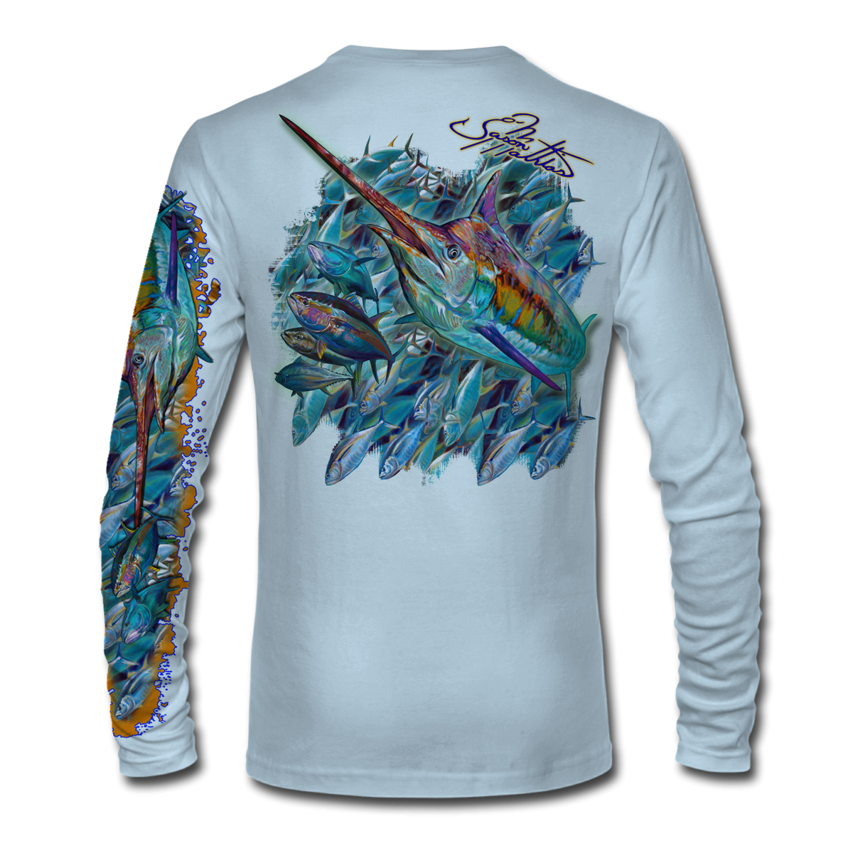 LS High Performance tee shirt (Sushi Roll) - Jason Mathias Art Studios