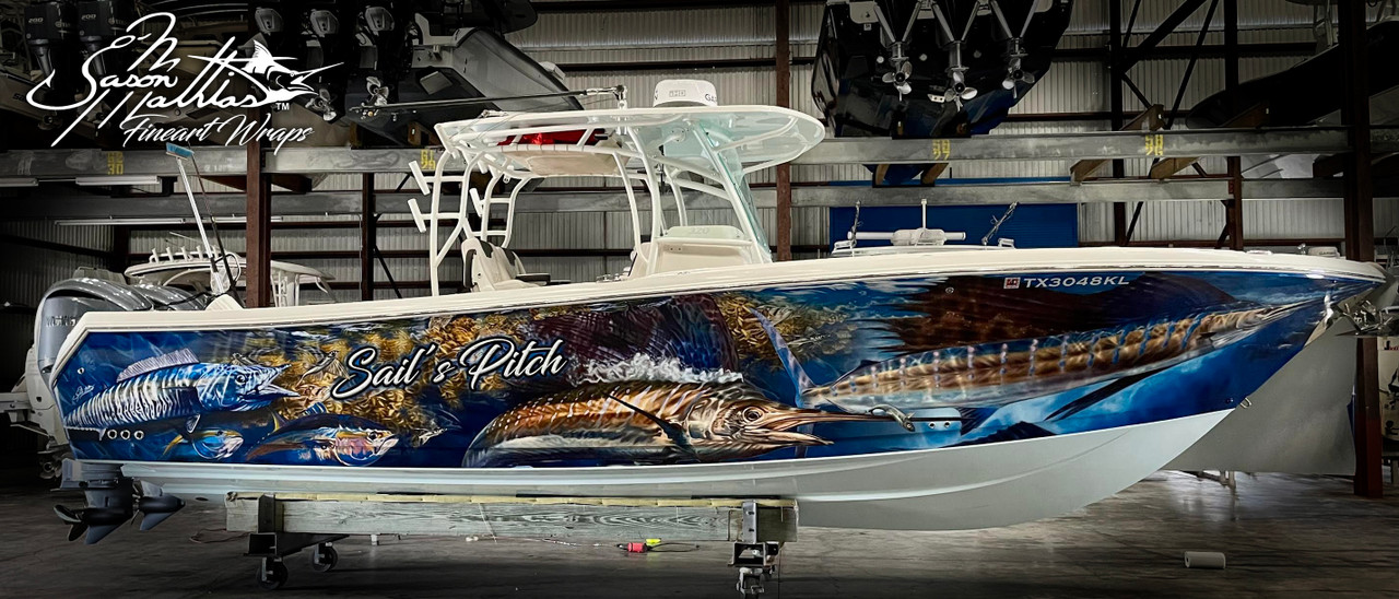 Customize Boat Wrap Design - Jason Mathias Art Studios