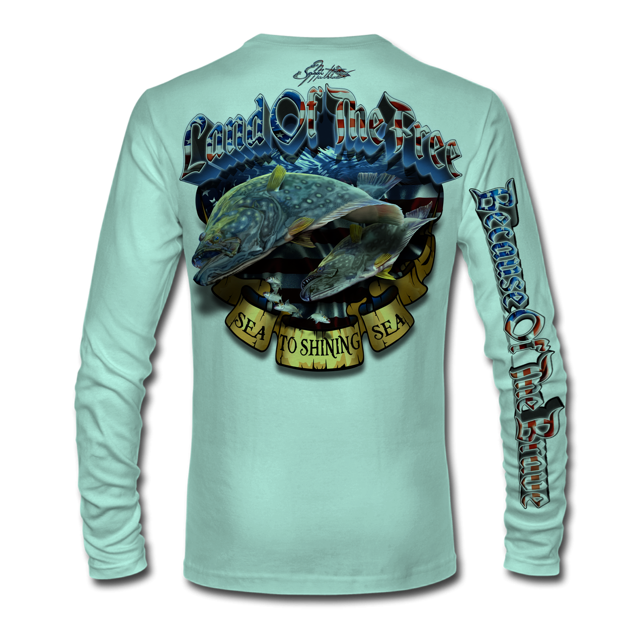Long Sleeve High Performance shirt (Americana Fluke/Flounder) - Jason ...