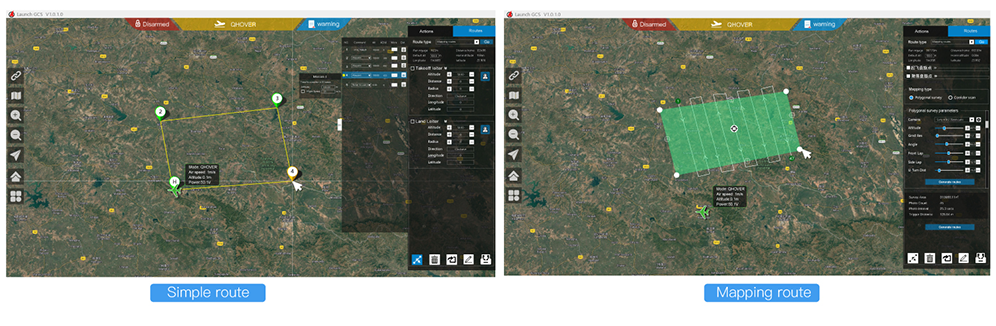 LAUNCH Ground Control Software For Drone.