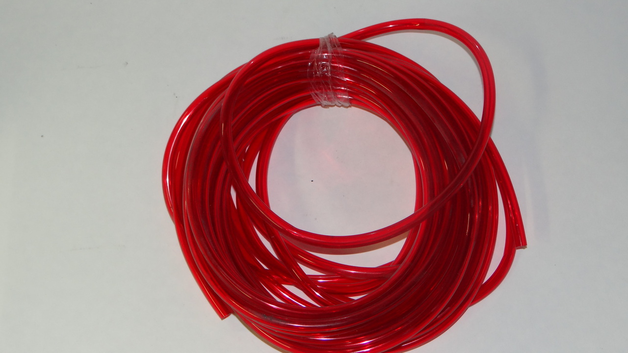 1/4" Red Transparent Fuel Line - L.A.D. Specialties