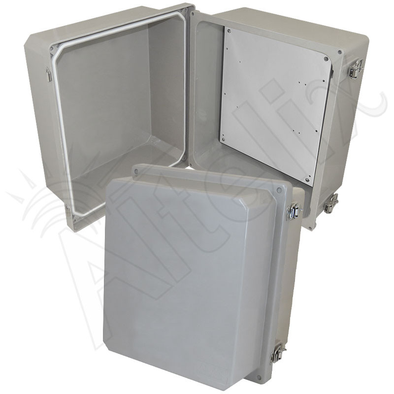 Altelix 14x12x10 Fiberglass Weatherproof NEMA 4X Enclosure with Blank ...