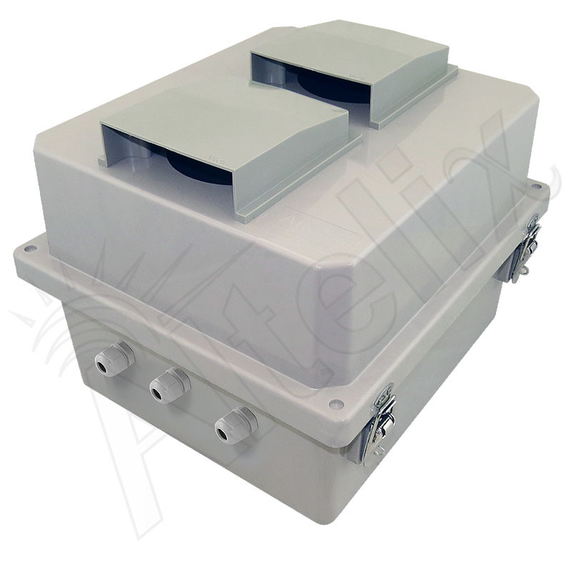 Altelix 14x12x10 Fiberglass Weatherproof Vented NEMA Enclosure - Altelix