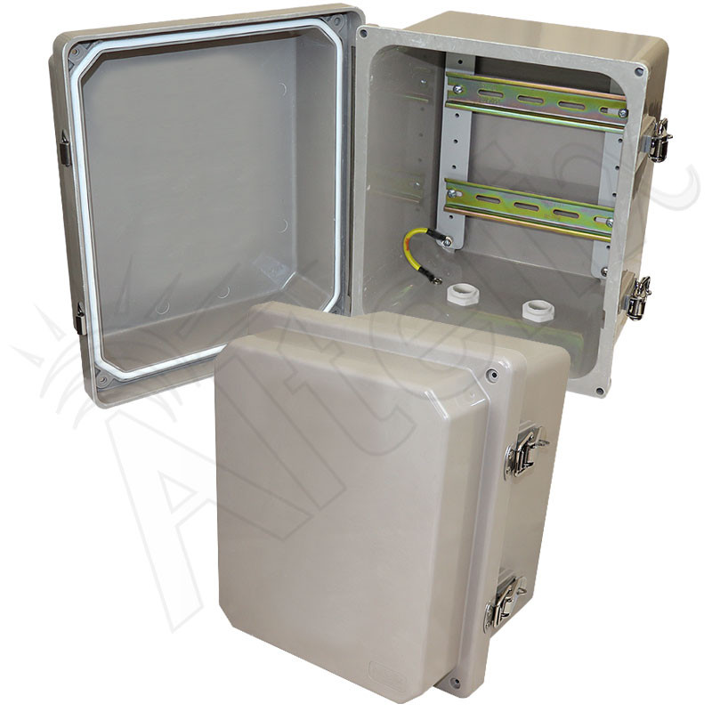 Altelix 10x8x8 Industrial DIN Rail Enclosure Fiberglass NEMA 4X IP66 ...