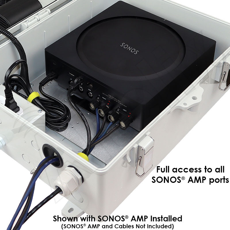Altelix Weatherproof Enclosure for SONOS® AMP with 120 VAC Outlets and ...