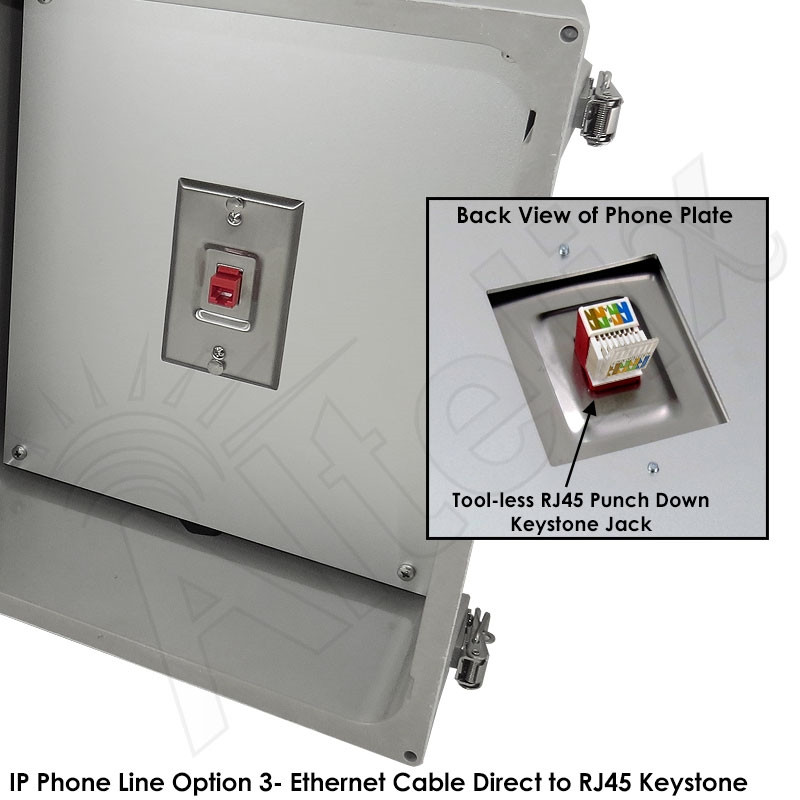 Altelix 14x12x6 NEMA 4X Outdoor Weatherproof IP Phone Call Box with ...