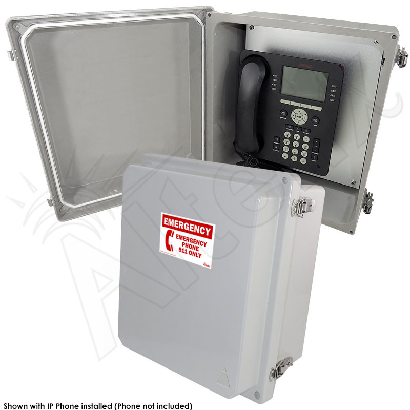 Altelix 14x12x8 NEMA 4X Outdoor Weatherproof IP Phone Call Box with ...