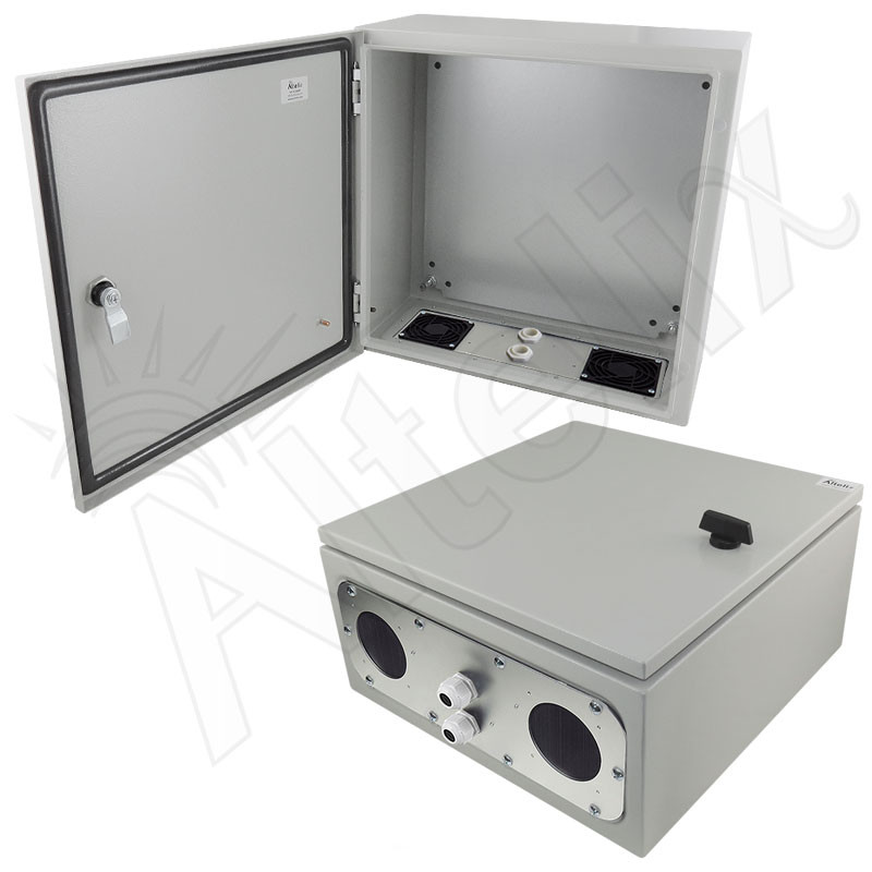 Altelix 16x16x8 Vented Steel Weatherproof NEMA Enclosure with Steel ...