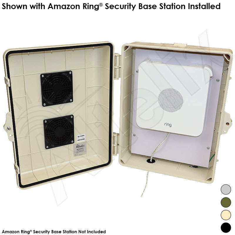 Altelix Weatherproof Vented Enclosure for Amazon Ring® Security Base ...