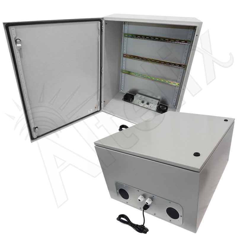 Altelix 32x24x16 Industrial DIN Rail Steel Weatherproof Enclosure with ...
