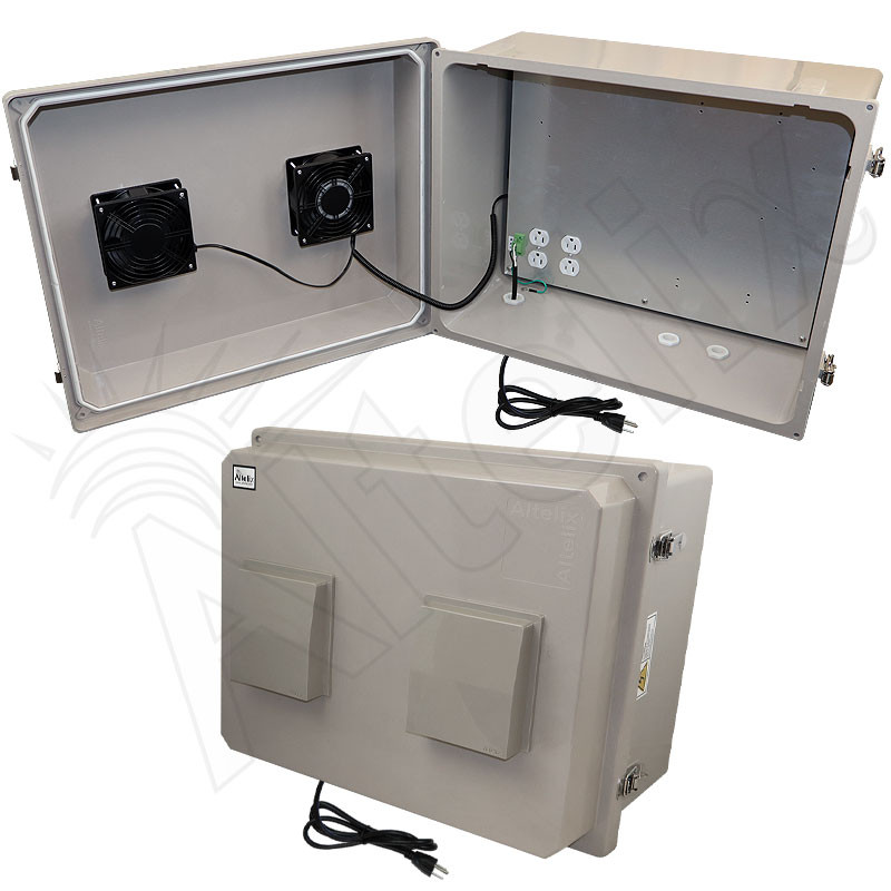 Altelix 16x20x12 Fiberglass Weatherproof Vented NEMA Enclosure with ...