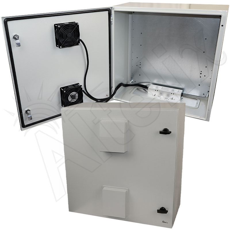Altelix 24x24x12 Steel Weatherproof NEMA Enclosure with Dual Door ...