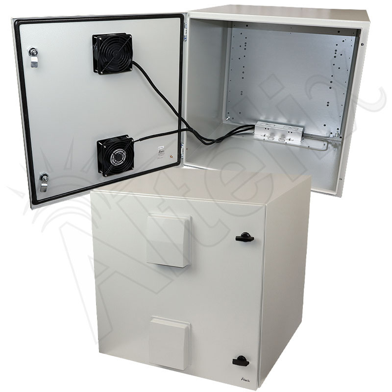 Altelix 24x24x24 Steel Weatherproof NEMA Enclosure with Dual Door ...