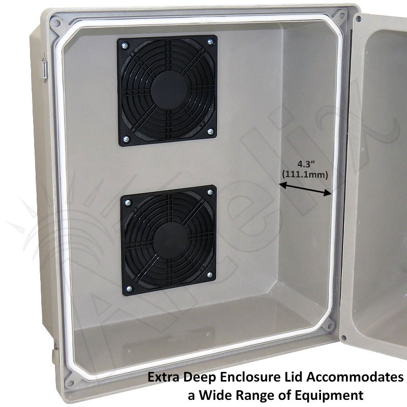 Altelix 14x12x10 Fiberglass Weatherproof Vented NEMA Enclosure - Altelix