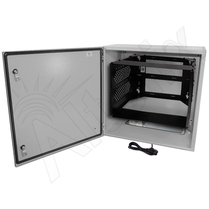 Altelix 24x24x16 NEMA 4X Steel Weatherproof Enclosure with Heavy Duty ...